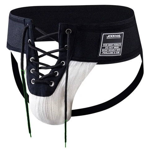 Shop Jockmail Football Lace Up Jockstrap - Real jock underwear ...